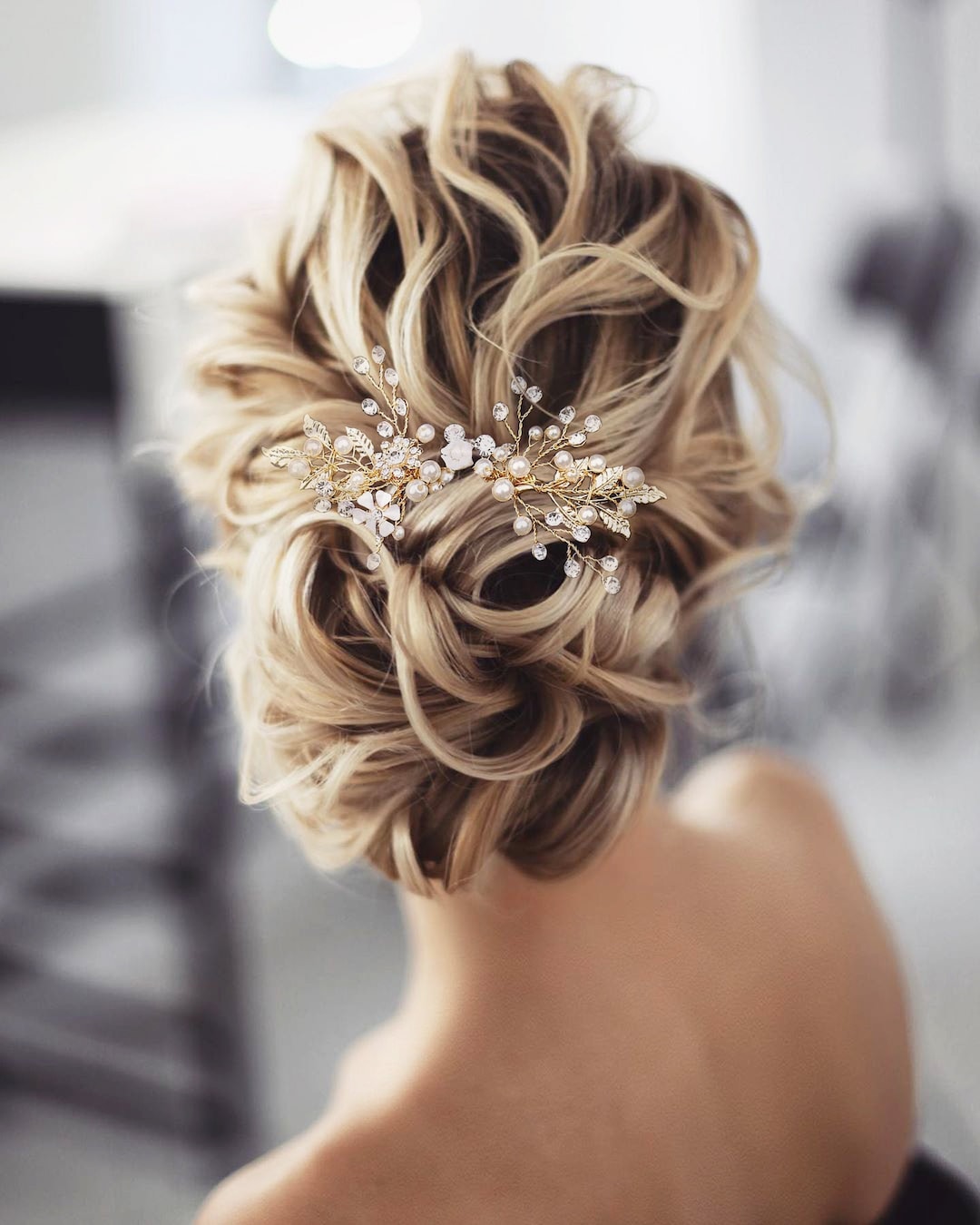 Bridal Hair Comb Pearl Hair Piece Floral Bridal Hair Piece Pearl Hair ...