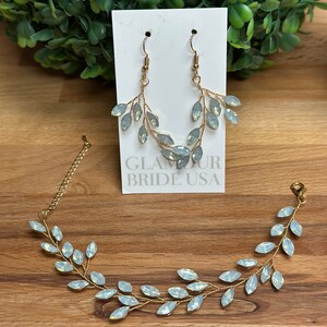 Crystal Earrings Something Blue Bridal Earrings Blue Opal Earrings ...