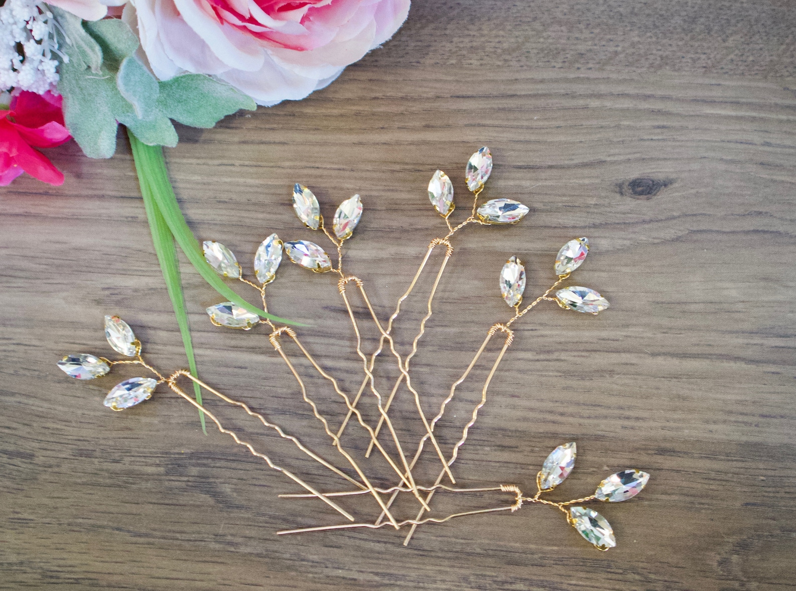 Crystal Hair Pins Bridal Hair Pins Crystal Wedding Hair Pins - Etsy