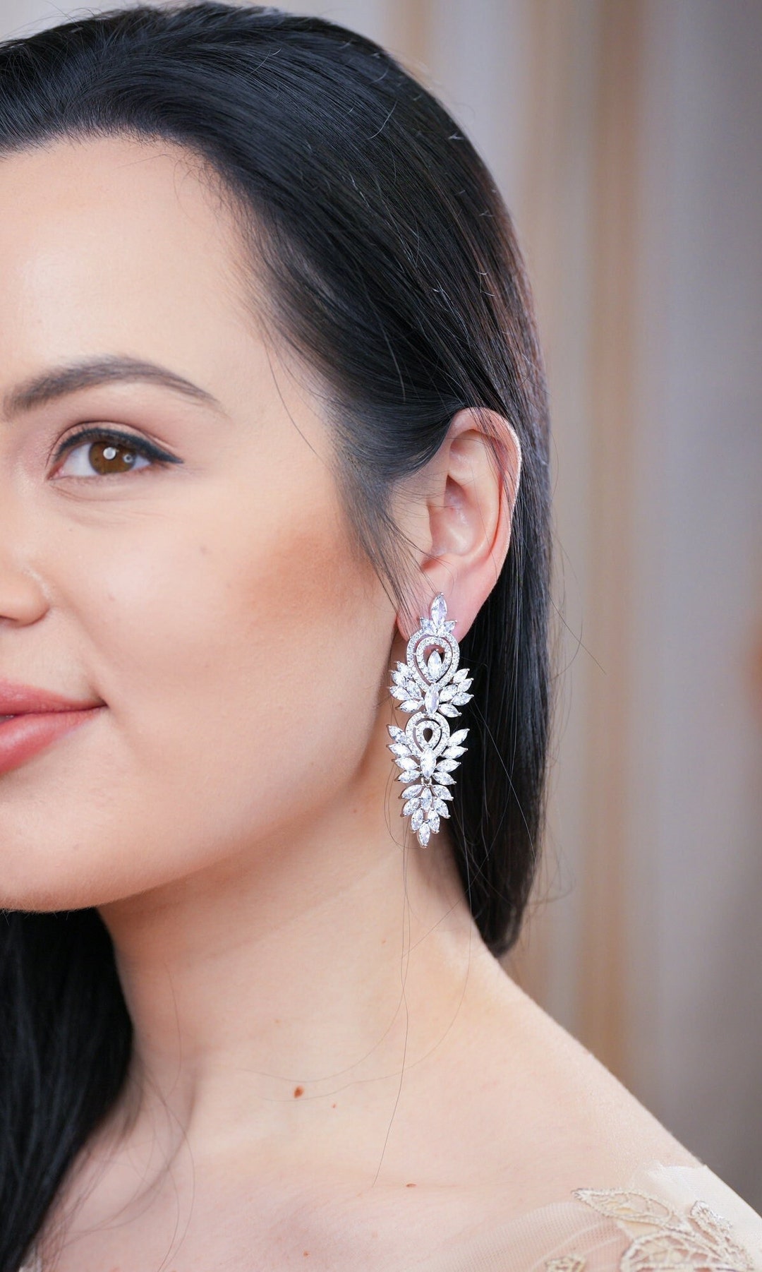 Quinceanera Earrings Quinceanera Jewelry Set Chandelier Earrings ...