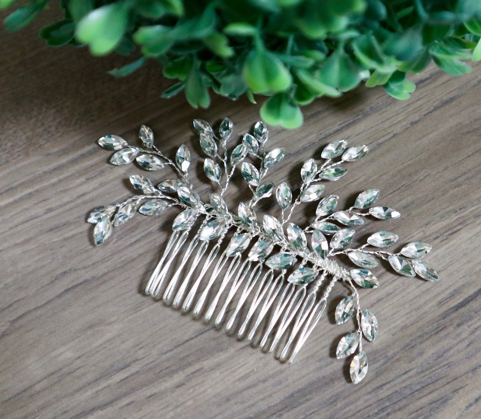 Buy Crystal Wedding Comb Opal & Crystal Comb Bridal Comb Online in ...