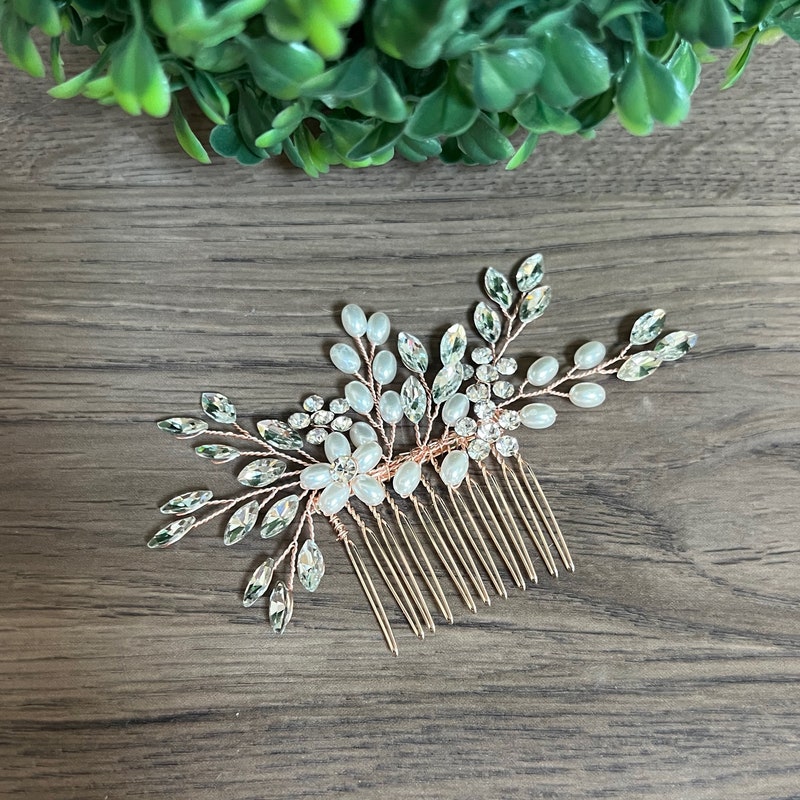 Rose Hair Comb - Etsy
