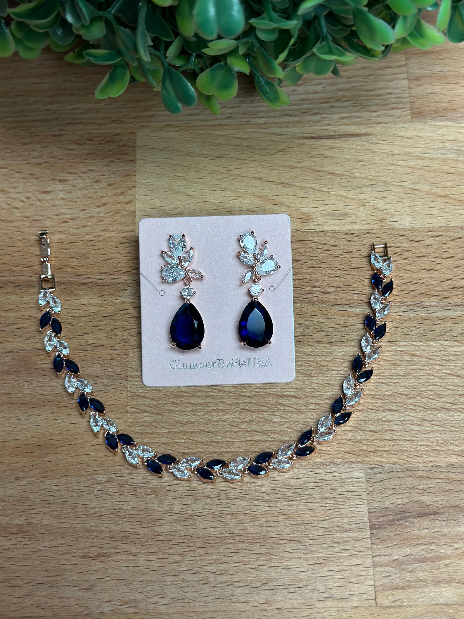 Blue Sapphire Hair Piece Crystal Hair Comb Floral Bridal Hair ...
