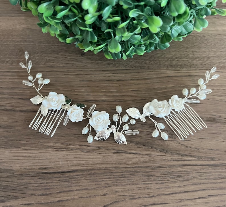 Bridal Hair Comb Pearl Wedding Hair Piece Bridal Hair Accessory Pearl ...
