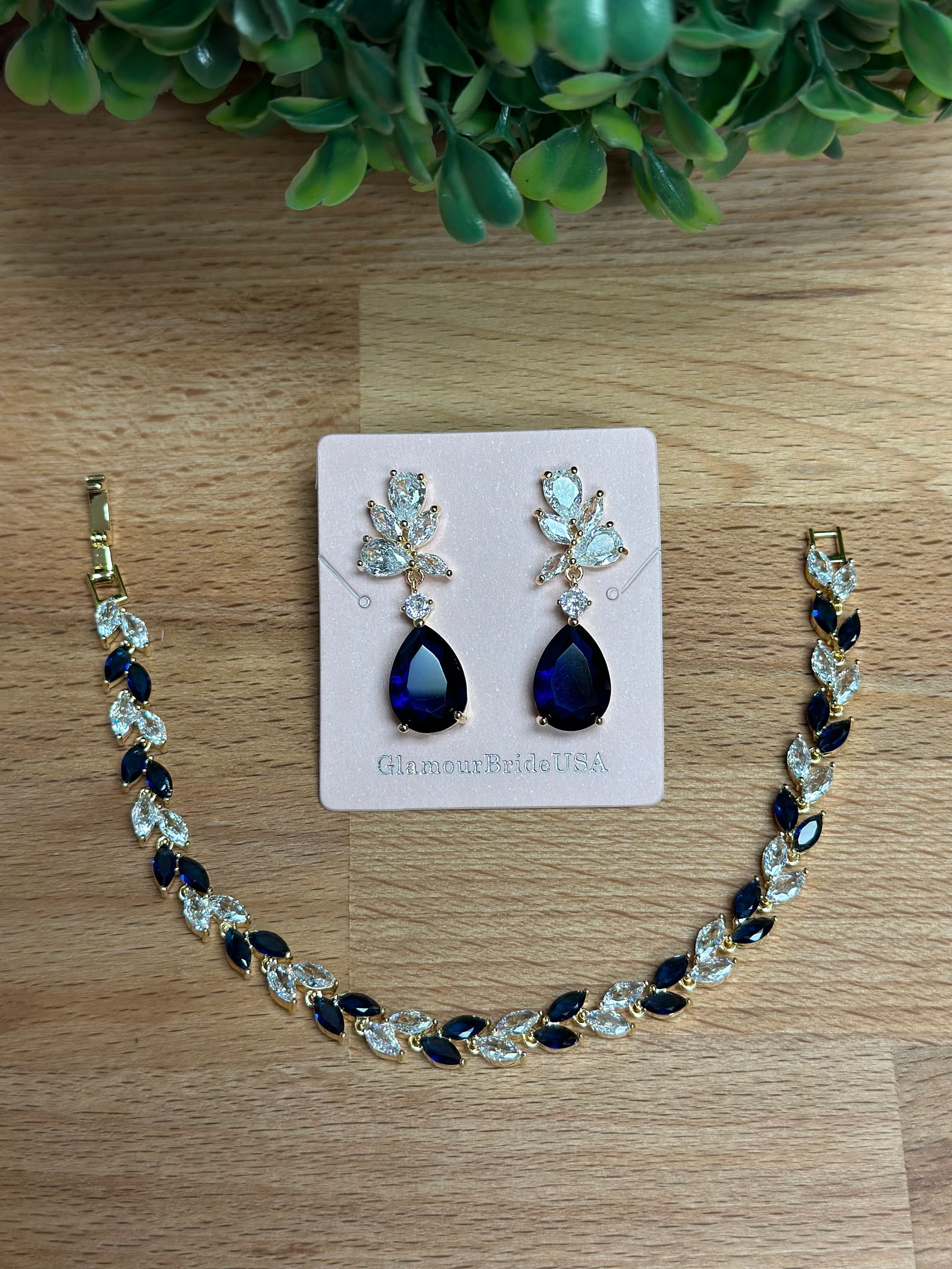 Blue Sapphire Hair Piece Crystal Hair Comb Floral Bridal Hair ...