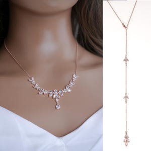 Backdrop Necklace Gold Wedding Jewelry for Bride Gold Bridal Jewelry ...