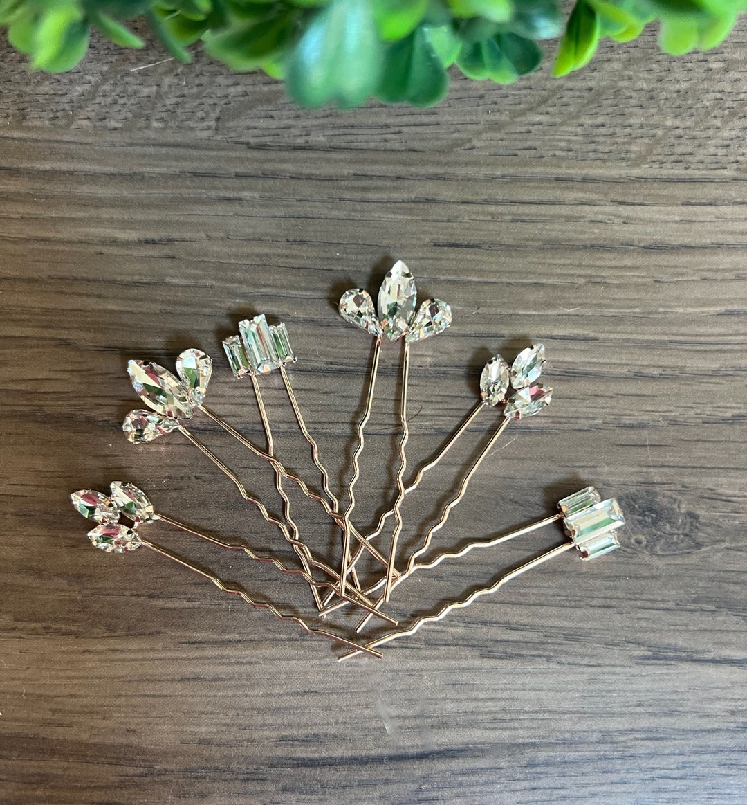 Crystal Hair Pins Crystal Wedding Hair Accessories Crystal Bridal Hair ...