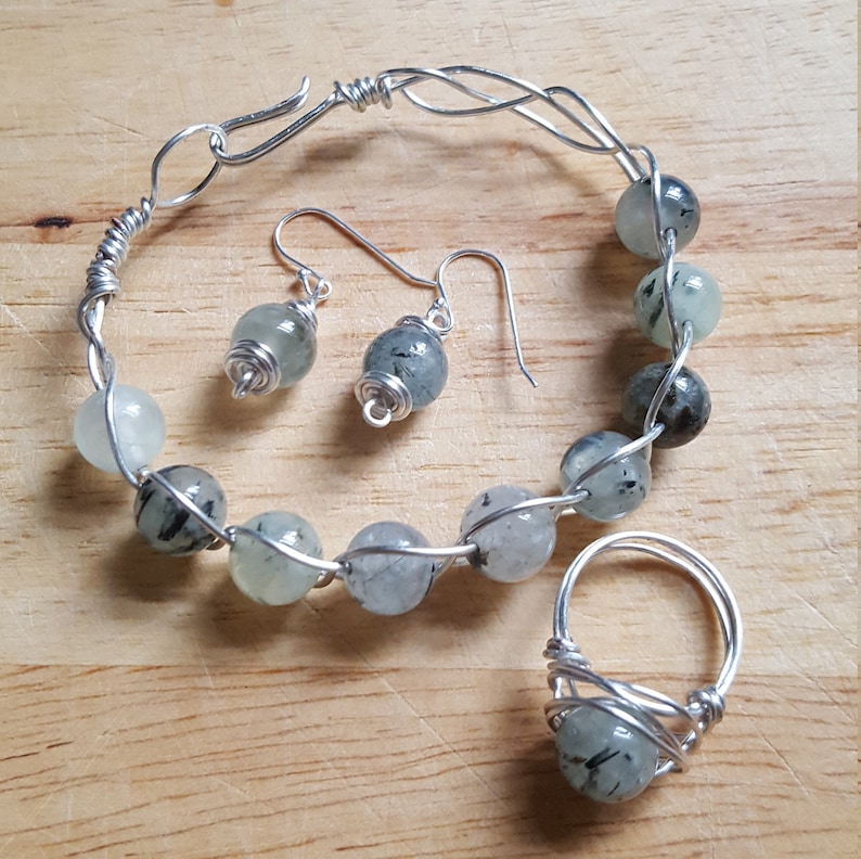 Bracelet, Ring and Earrings Set - Etsy UK