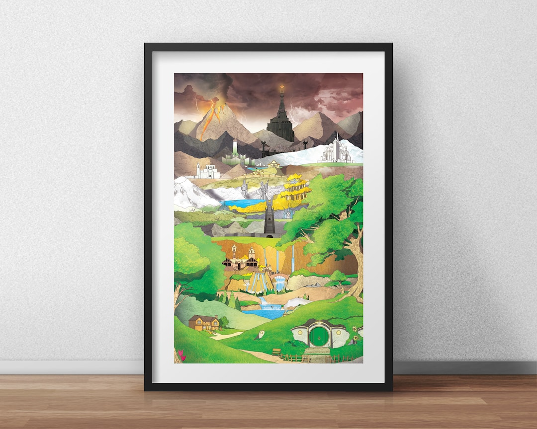 Middle Earth Art Print - Etsy