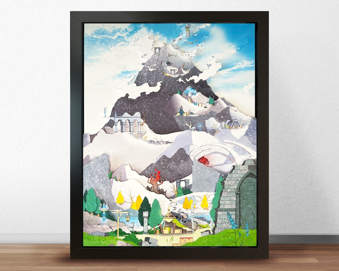 Genshin - Dragonspine - Shadowbox Art - Etsy