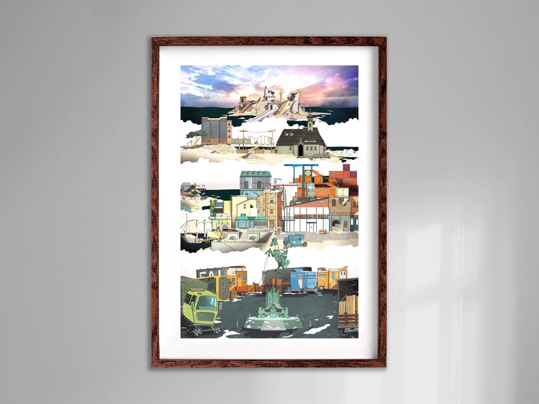 Disco Elysium Print - Revachol - Video Game Decor - Video Game ...