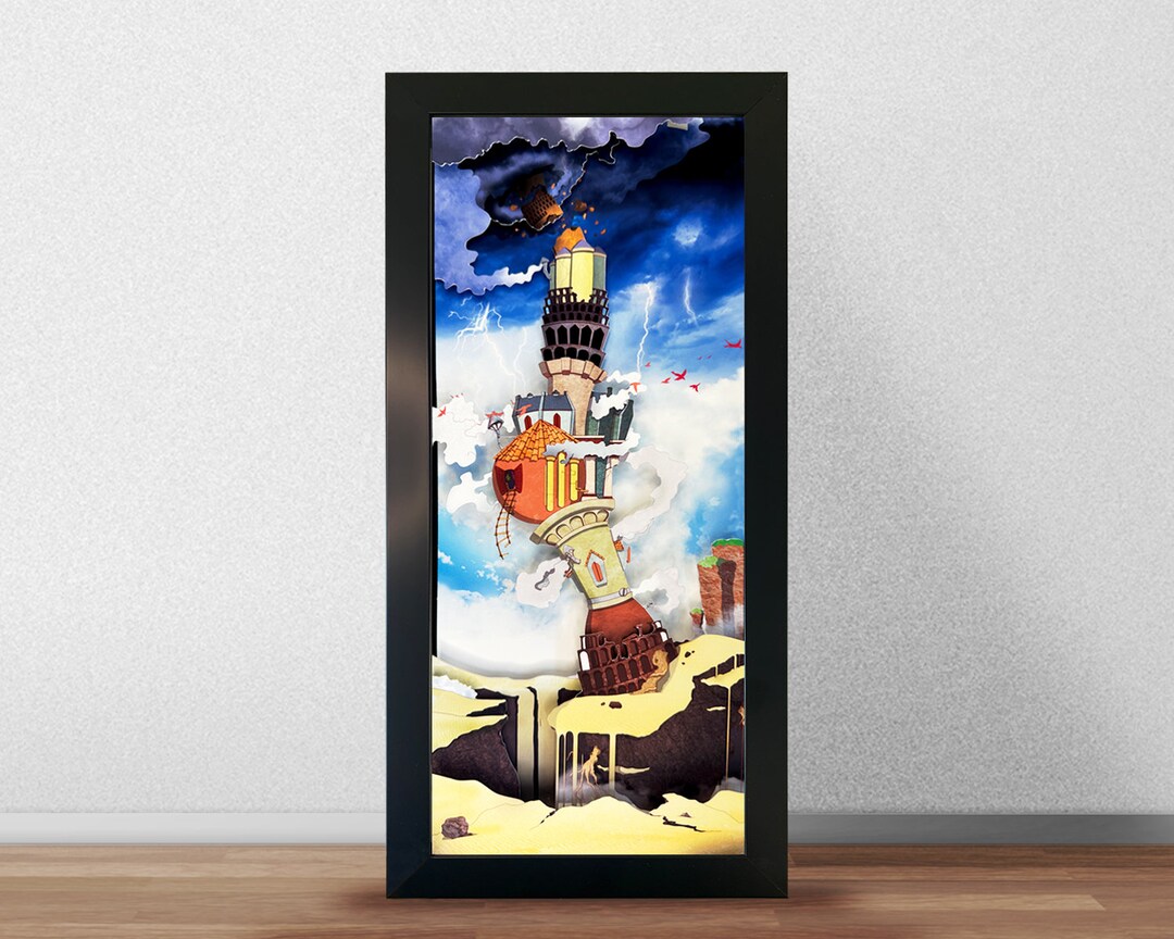 The Tower - Shadowbox Art - Etsy