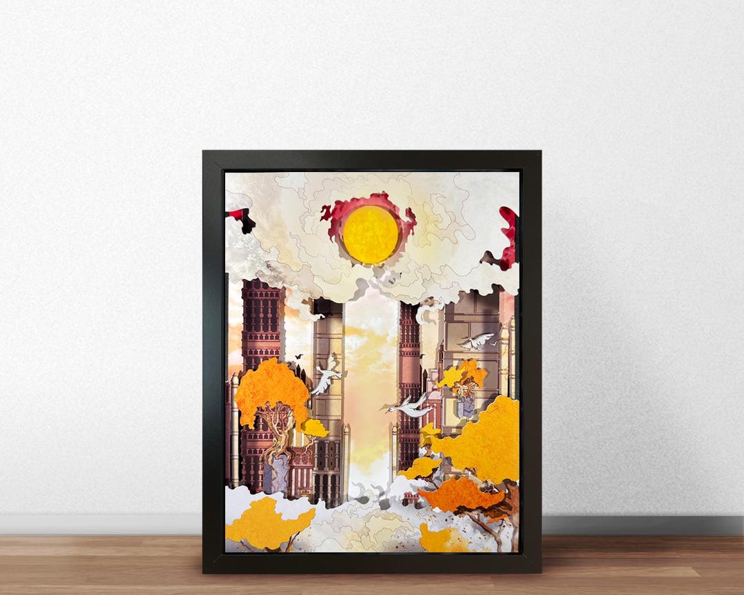 The Sun - Mini Shadowbox Art - Etsy