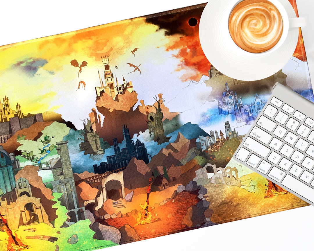 Hollowed Lands Desk Mat - Gaming Playmat - Game Mat - Gameroom Decor ...