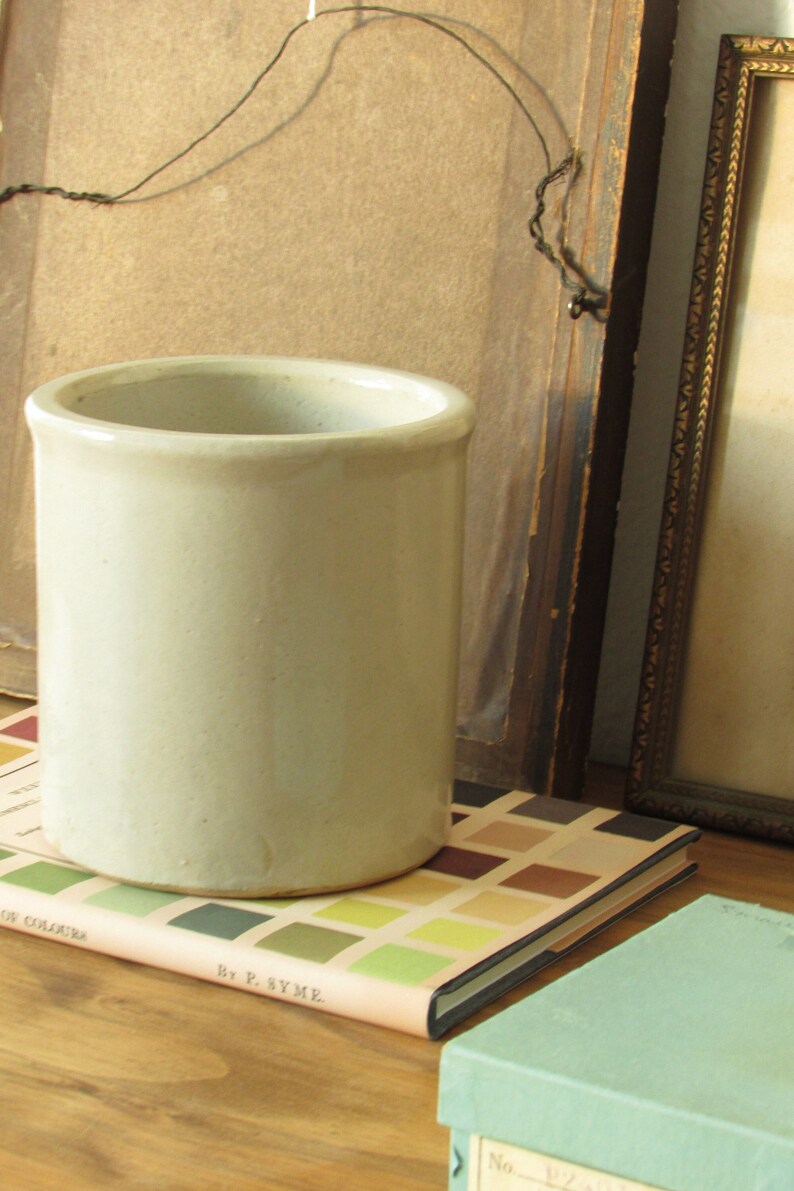 Antique Primitive Salt Glazed Utensil Stoneware Small Crock - Etsy