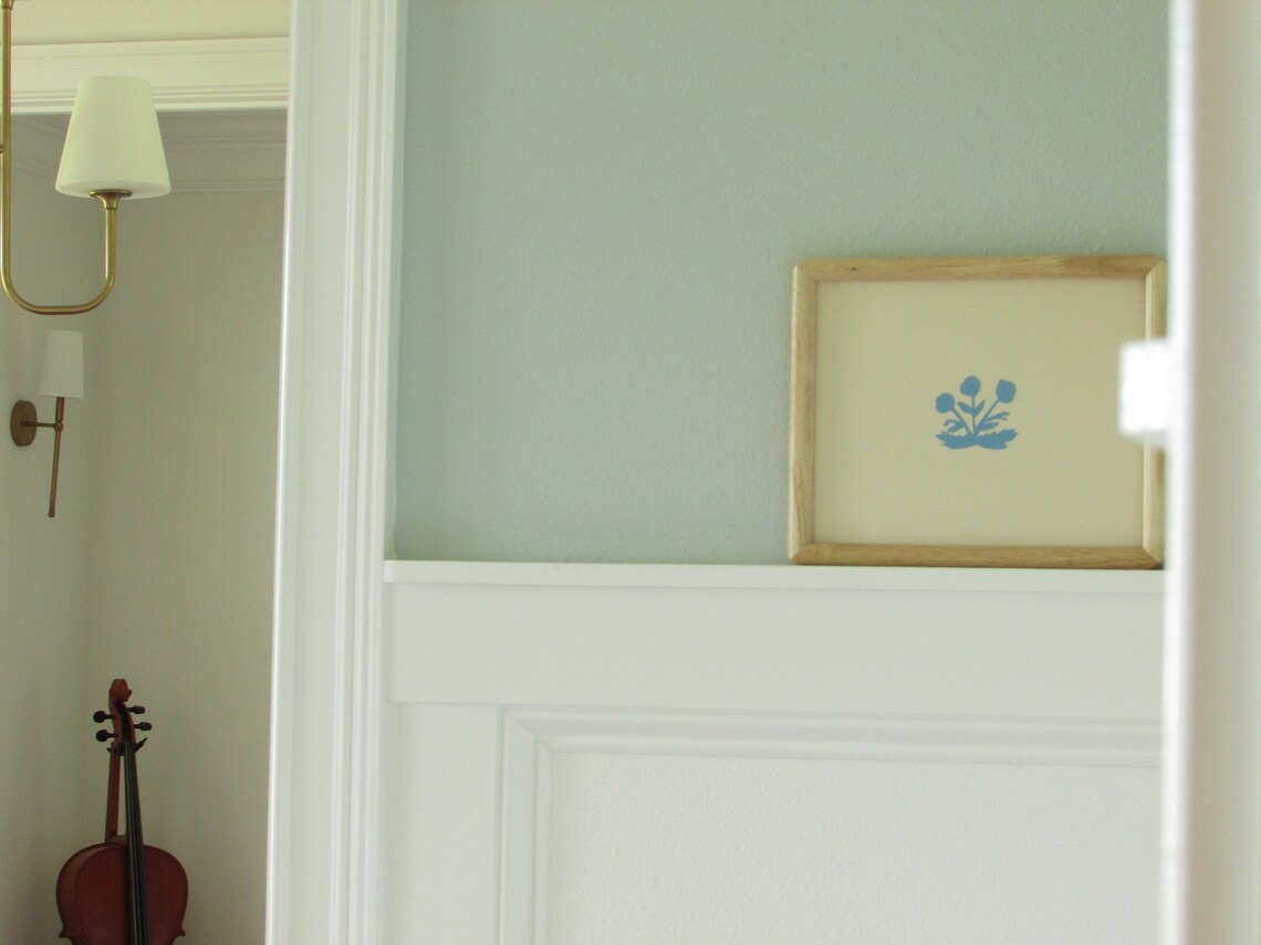 Deft Blue Norwegian Floral Motif Papercut Artwork / Modern Farmhouse ...