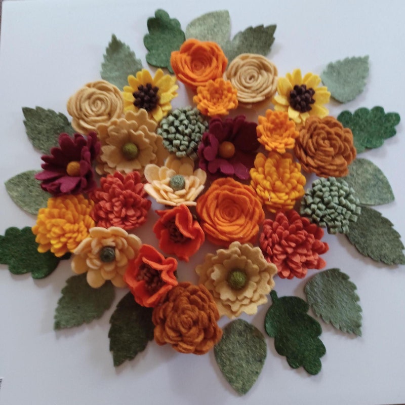 Wool Flowers - Etsy