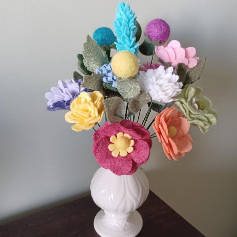 Felt Flower Bouquet - Etsy