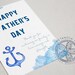 Nautical Theme Happy Father's Day Printable Card Instant - Etsy