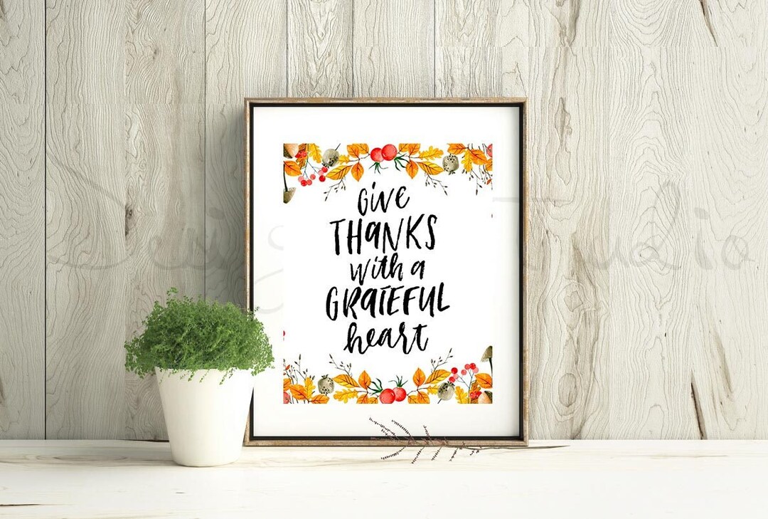 Thanksgiving Quote Print / Fall Farmhouse Decor / Printable Gallery ...