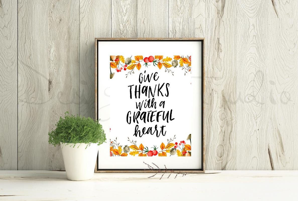 Thanksgiving Quote Print / Fall Farmhouse Decor / Printable - Etsy