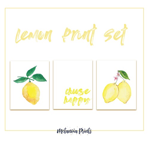 Lemon Bunting Printable Lemon Party Decor Printable Banner | Etsy