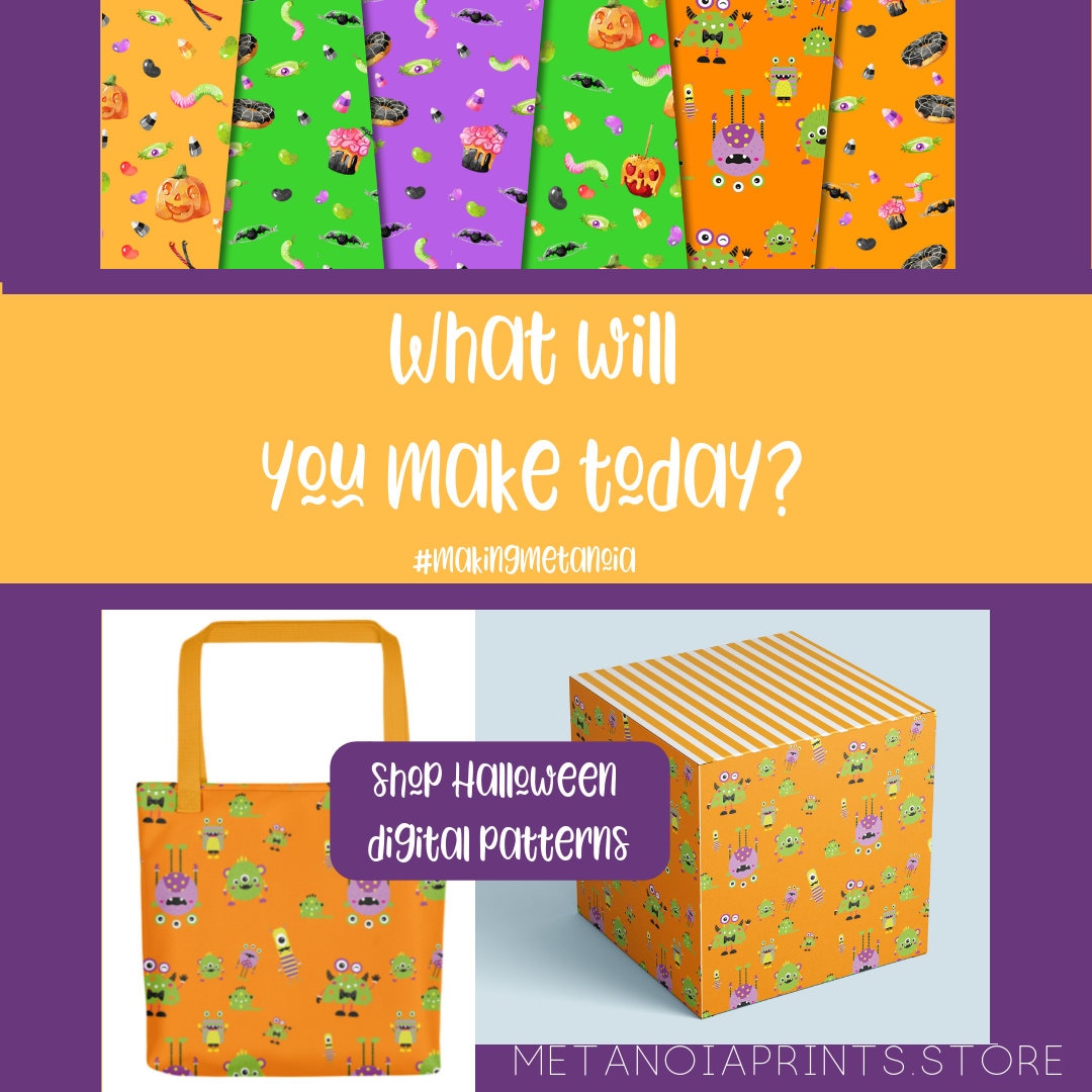 Halloween Digital Paper Pack Instant Download Paper Digital | Etsy