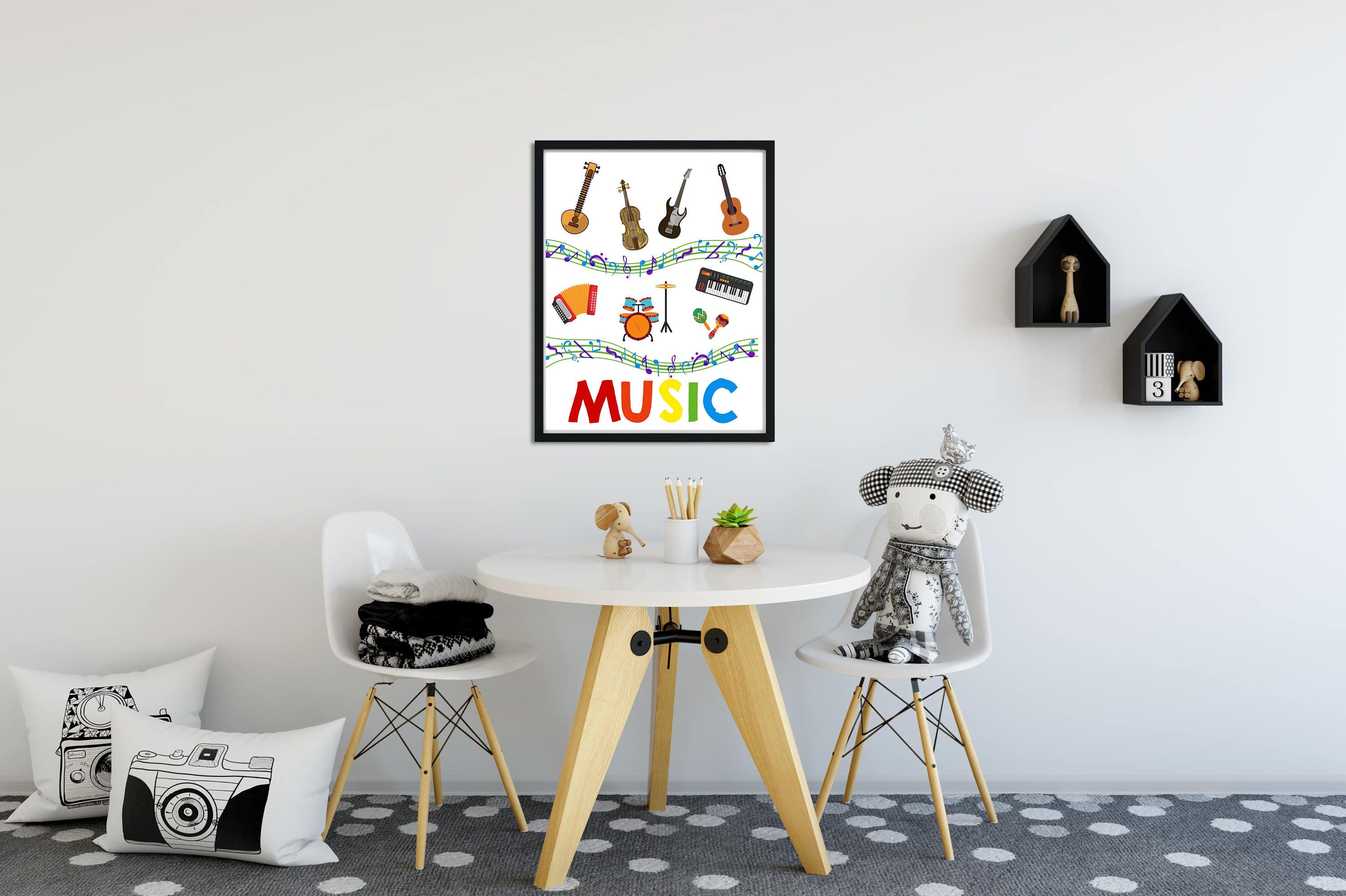 Music Instruments Printable Wall Art Music Classroom Kids Room | Etsy