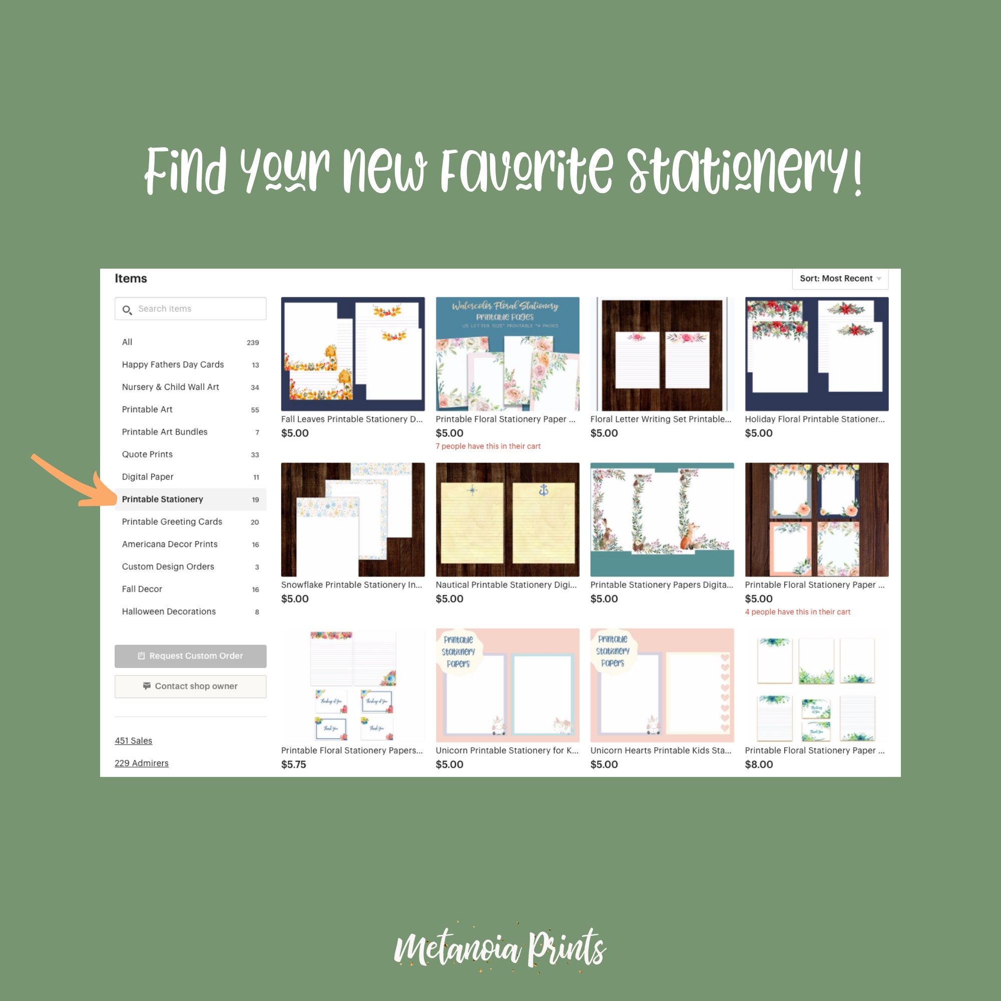 Watercolor Flower Printable Stationery Instant Digital | Etsy