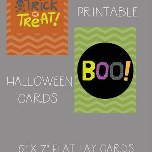 Halloween Printable Cards Instant Digital Download Halloween Party ...