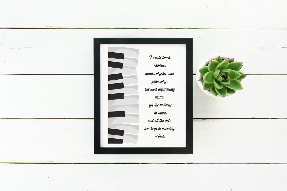 Printable Music Quote Print Playroom Wall Art Decor Digital - Etsy