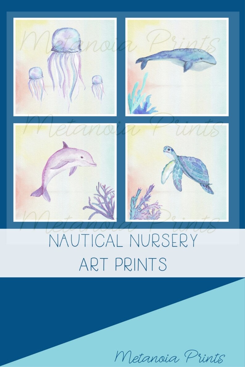 Sea Life Printable Gallery Wall Set Coastal Wall Decor - Etsy