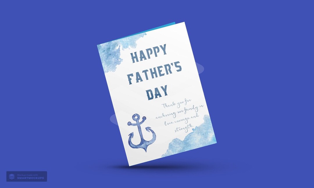 Nautical Theme Happy Father's Day Printable Card | Instant Digital ...