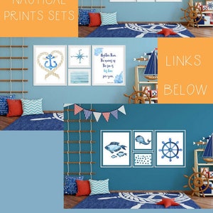 Nautical Printable Gallery Wall Art Set of 3 Downloadable Prints ...