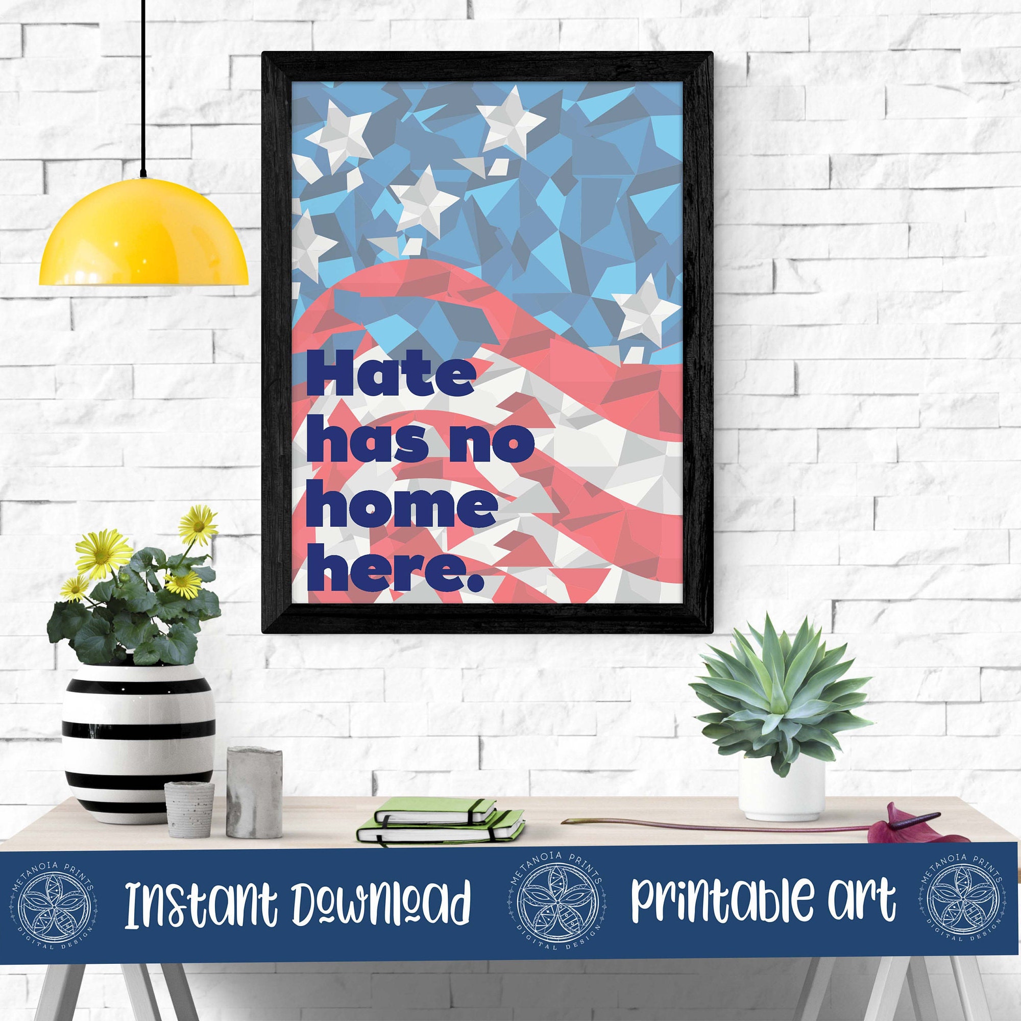 American Flag Inspirational Quote Print Digital Download Art | Etsy