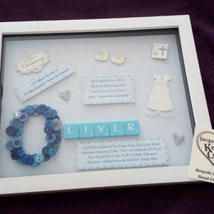 PERSONALISED CHRISTENING GIFT Box Frame Keepsake Baptism Boy or Girl - Etsy