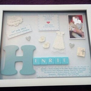 PERSONALISED CHRISTENING GIFT Box Frame Keepsake Baptism Boy or Girl - Etsy