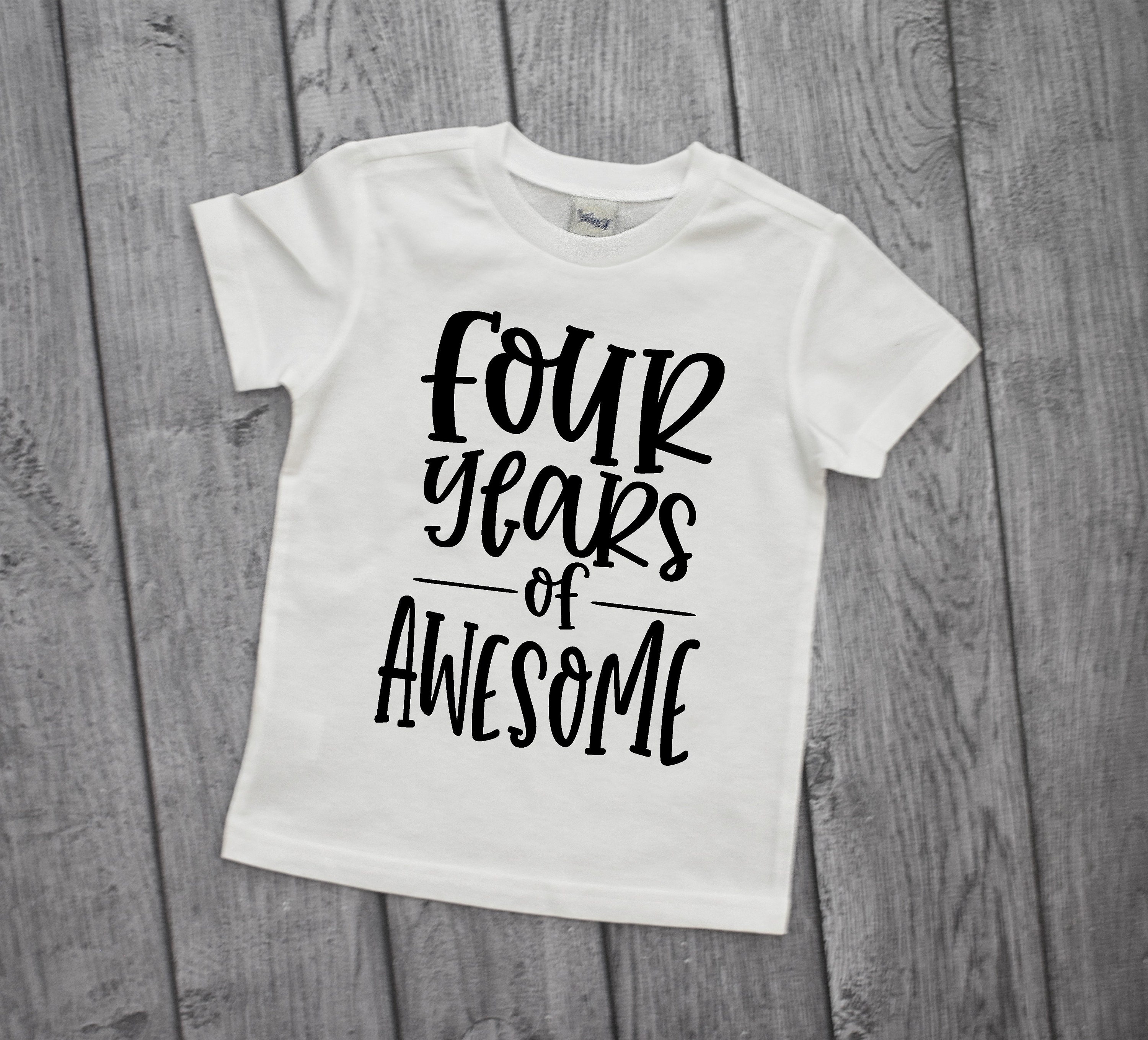 4th Birthday Shirts Four Years of Awesome Soft Cotton 4 Year | Etsy