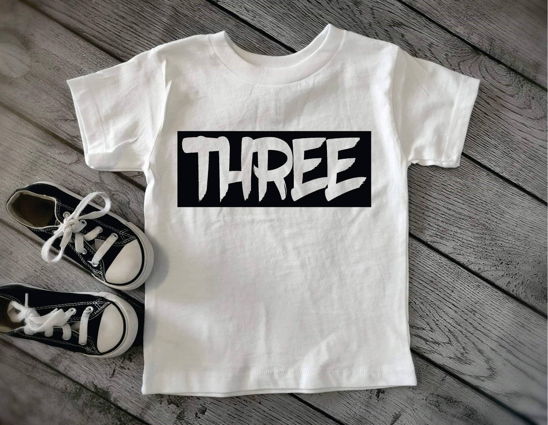 Three Boys Birthday Shirt, 3rd Birthday Shirt Boy, 3 Year Old Birthday ...
