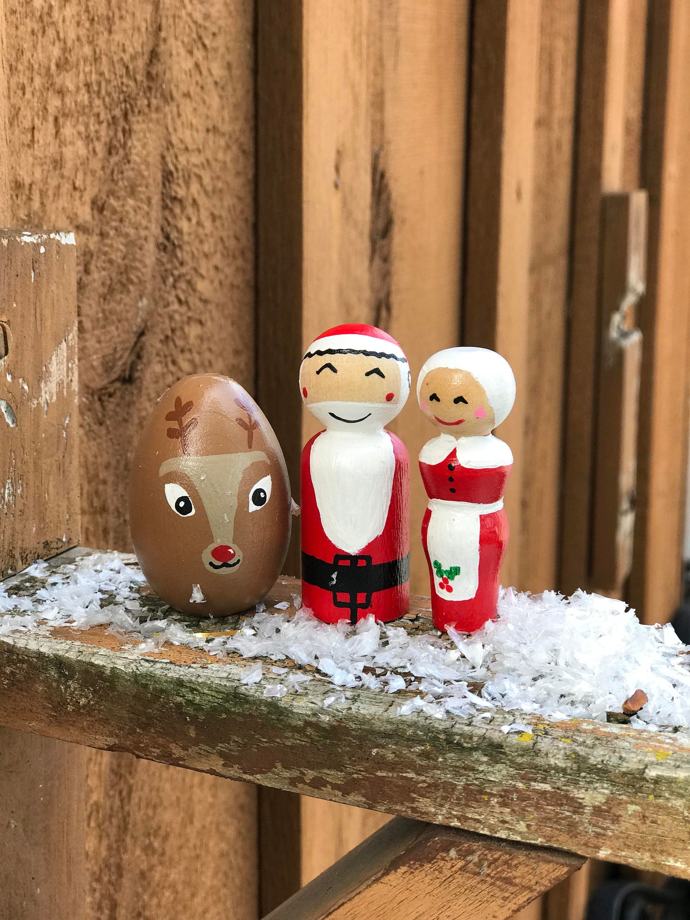 Christmas Peg Doll Sets - Etsy