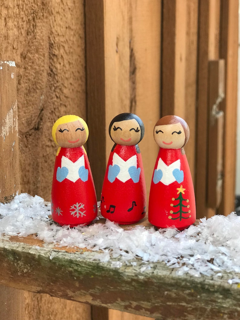 Christmas Peg Doll Sets - Etsy