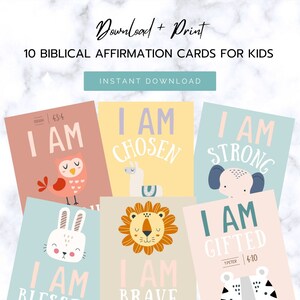 Biblical Affirmation Cards for Kids - Etsy