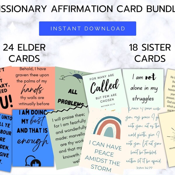 20 Daily Bible Affirmation Cards Bible Verse Cards Christian ...