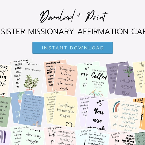 20 Daily Bible Affirmation Cards Bible Verse Cards Christian ...