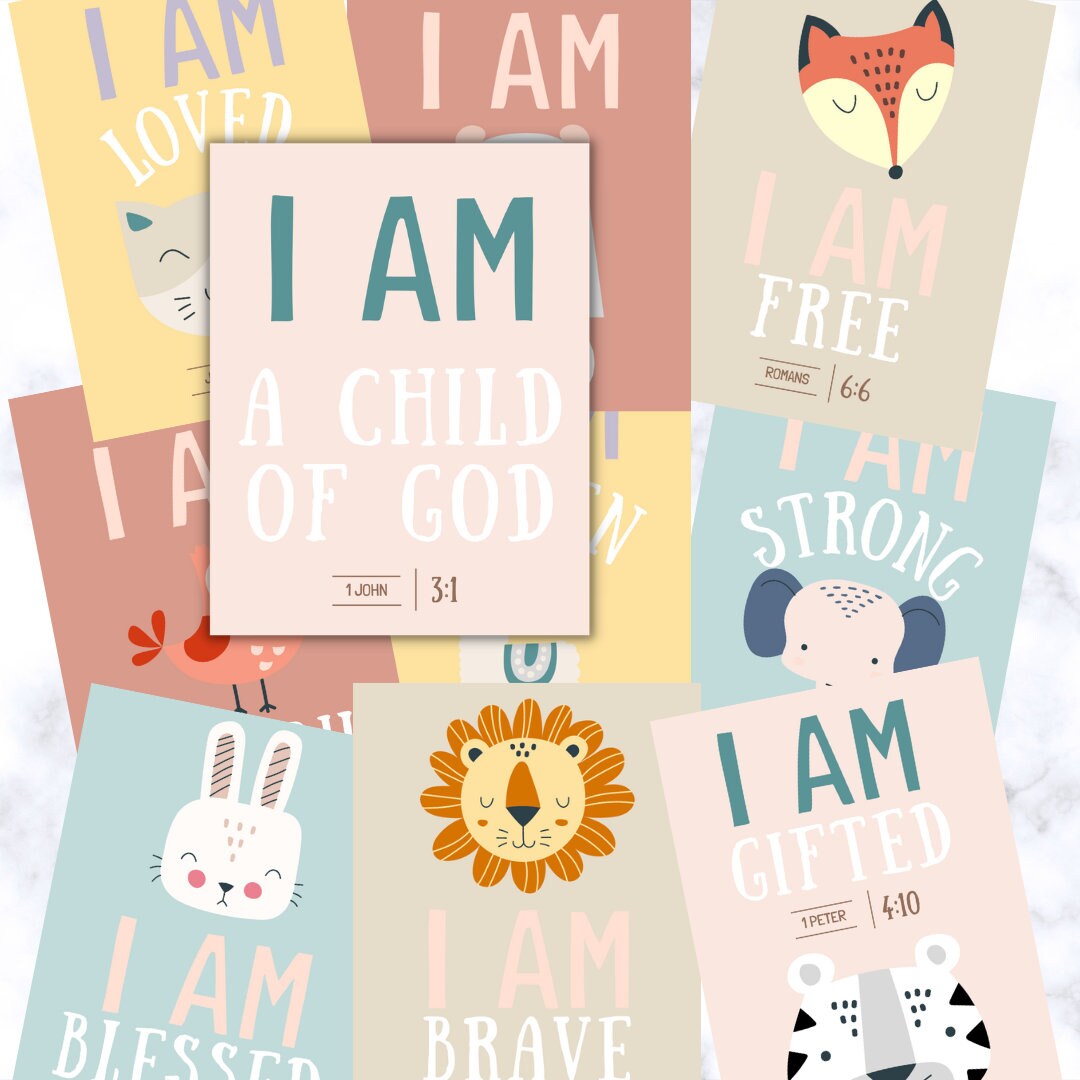 Biblical Affirmation Cards for Kids - Etsy