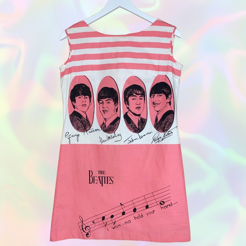 Original 1960s Vintage Beatles Mod Cotton Polka Dot Shift Dress Pop Art ...