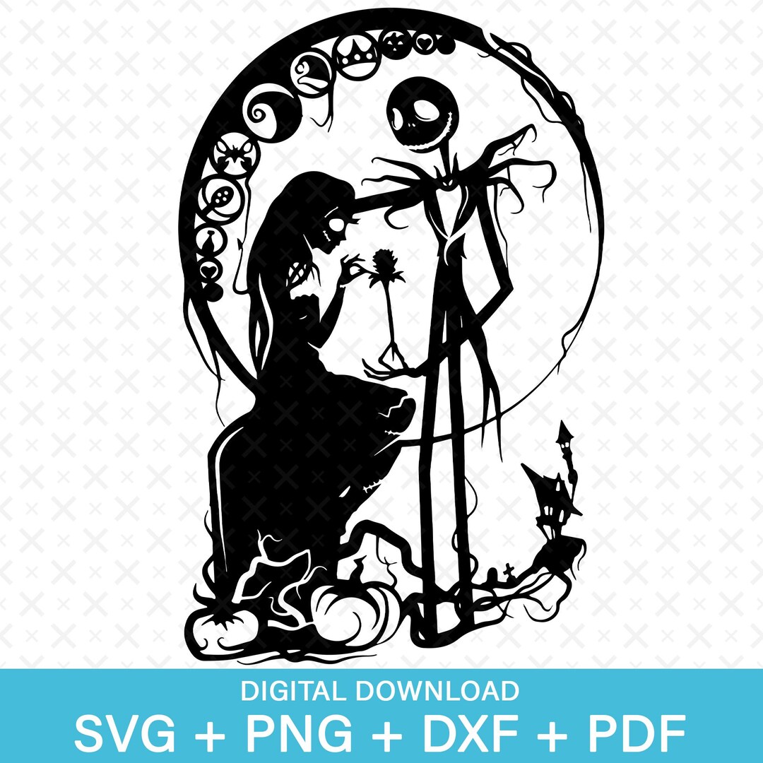 Nightmare Before Christmas Jack and Sally Download Digital File Svg ...