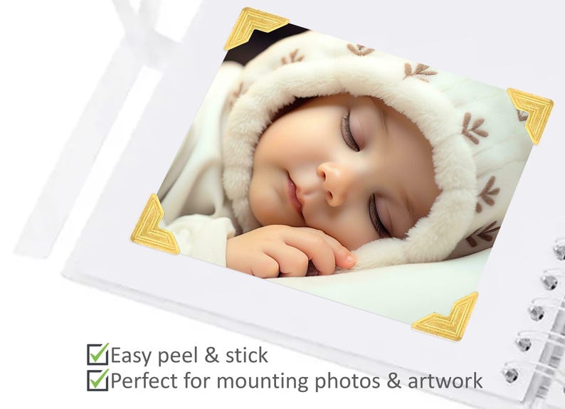 Self Adhesive Photo Corners for Scrapbooks and Journals, Picture ...