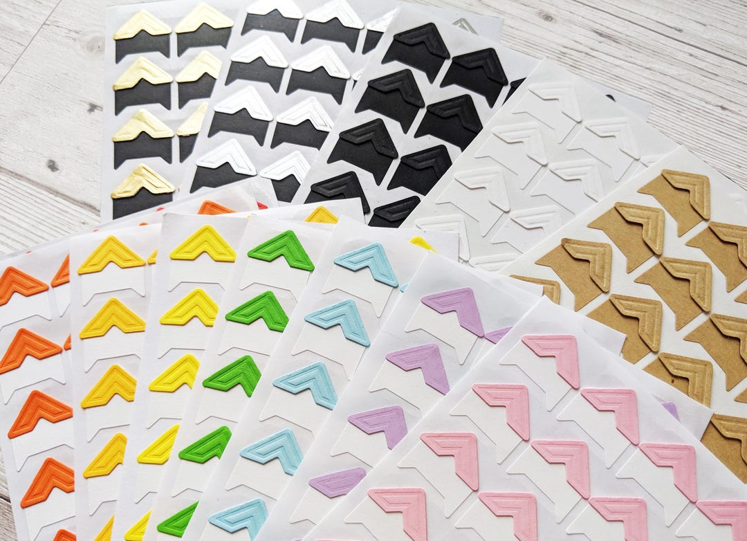 Self Adhesive Photo Corners for Scrapbooks and Journals, Picture ...