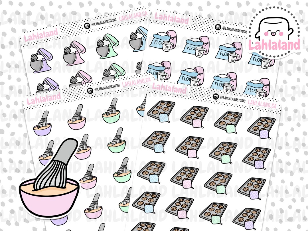 Baking Digital Stickers, Baking Stickers, Baking Printable Stickers ...